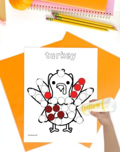Free Printable Thanksgiving Dot Marker Pages with Vocabulary - The ...