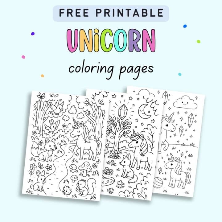 Free Printable Enchanted Unicorn Coloring Pages - The Artisan Life