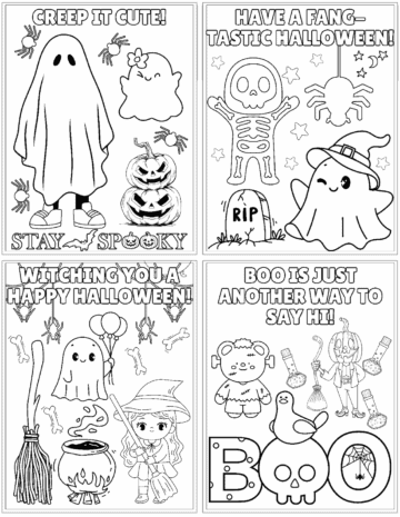 Silly Halloween Coloring Pages - The Artisan Life