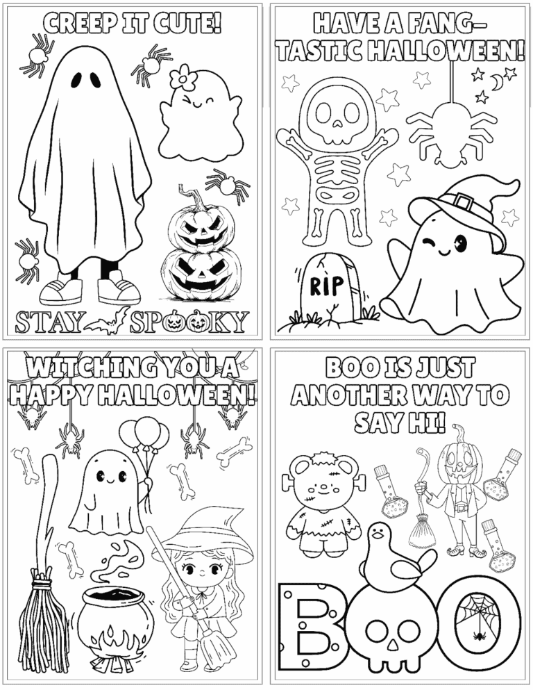 Silly Halloween Coloring Pages - The Artisan Life