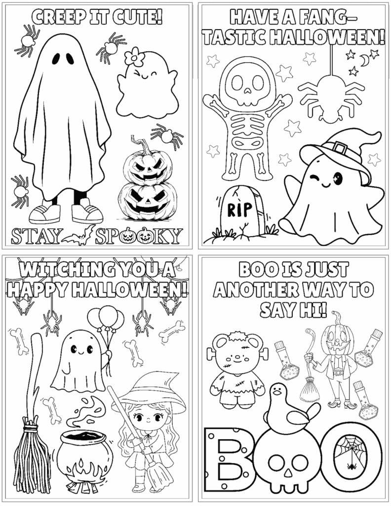 Silly Halloween Coloring Pages - The Artisan Life