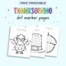 Free Printable Thanksgiving Dot Marker Pages with Vocabulary - The ...