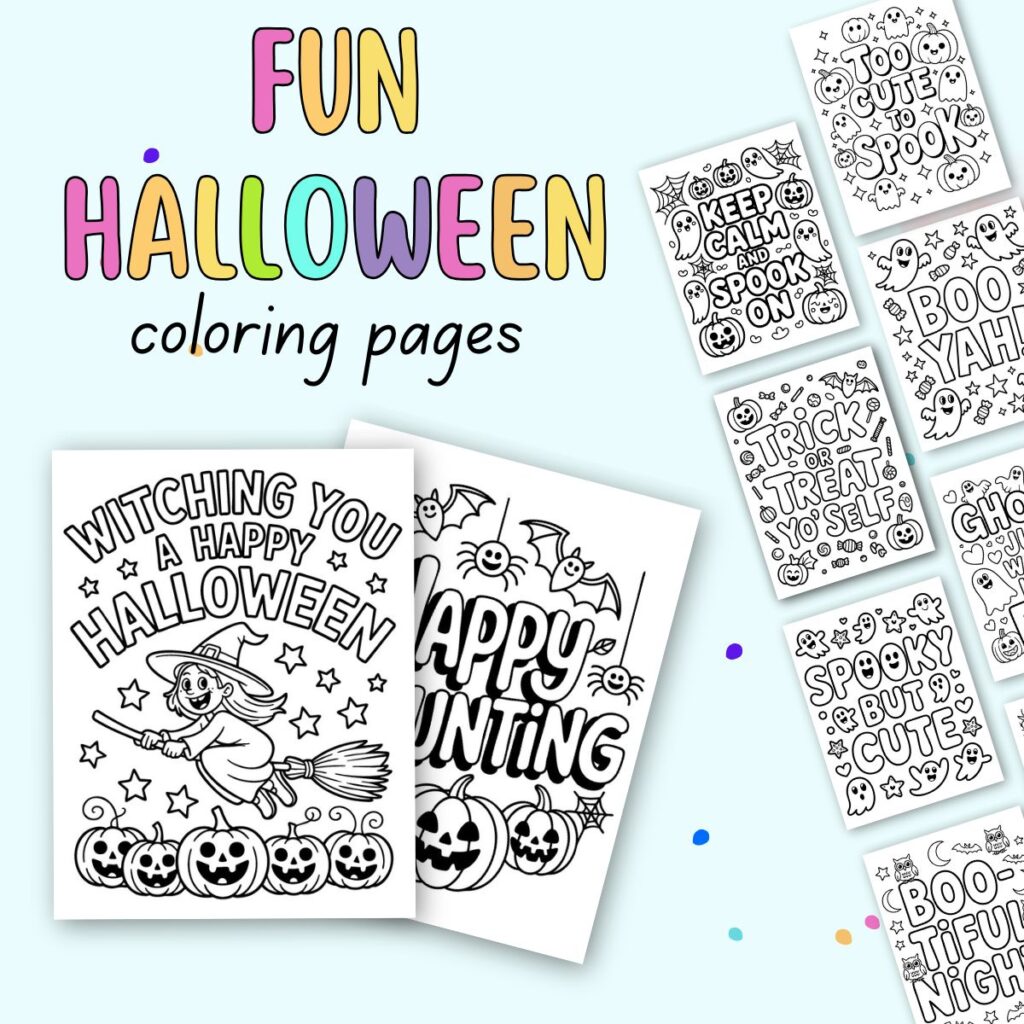 Free Printable Fun Halloween Coloring Pages - The Artisan Life