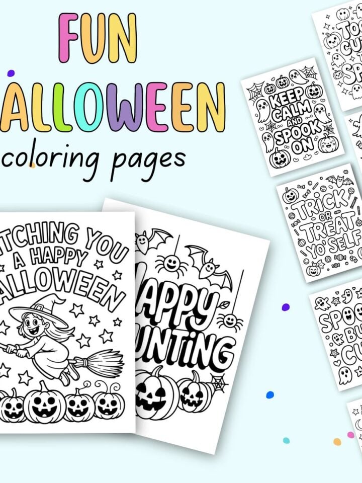 Free Printable Cozy Halloween Coloring Pages - The Artisan Life