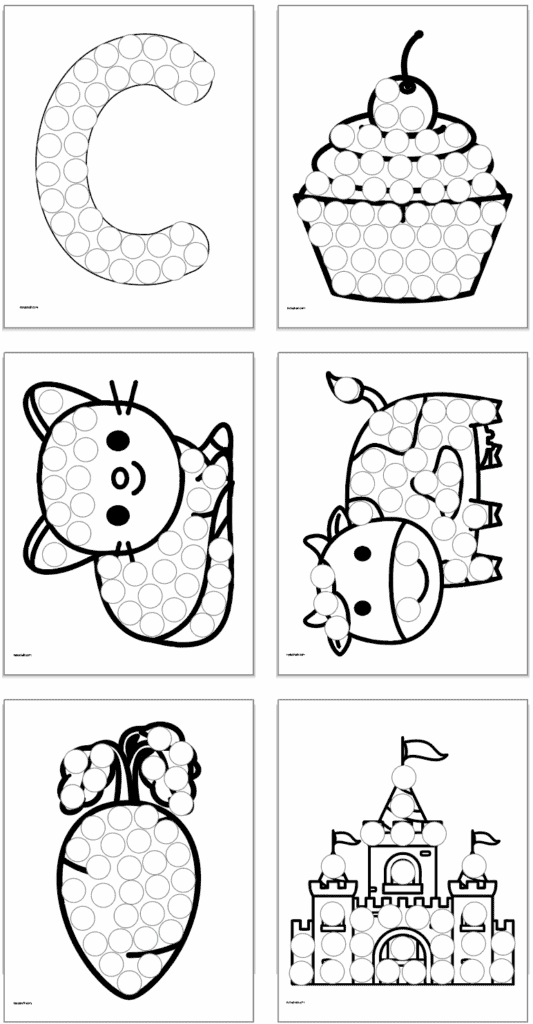 Free Printable Letter C Alphabet Dot Marker Pages - The Artisan Life
