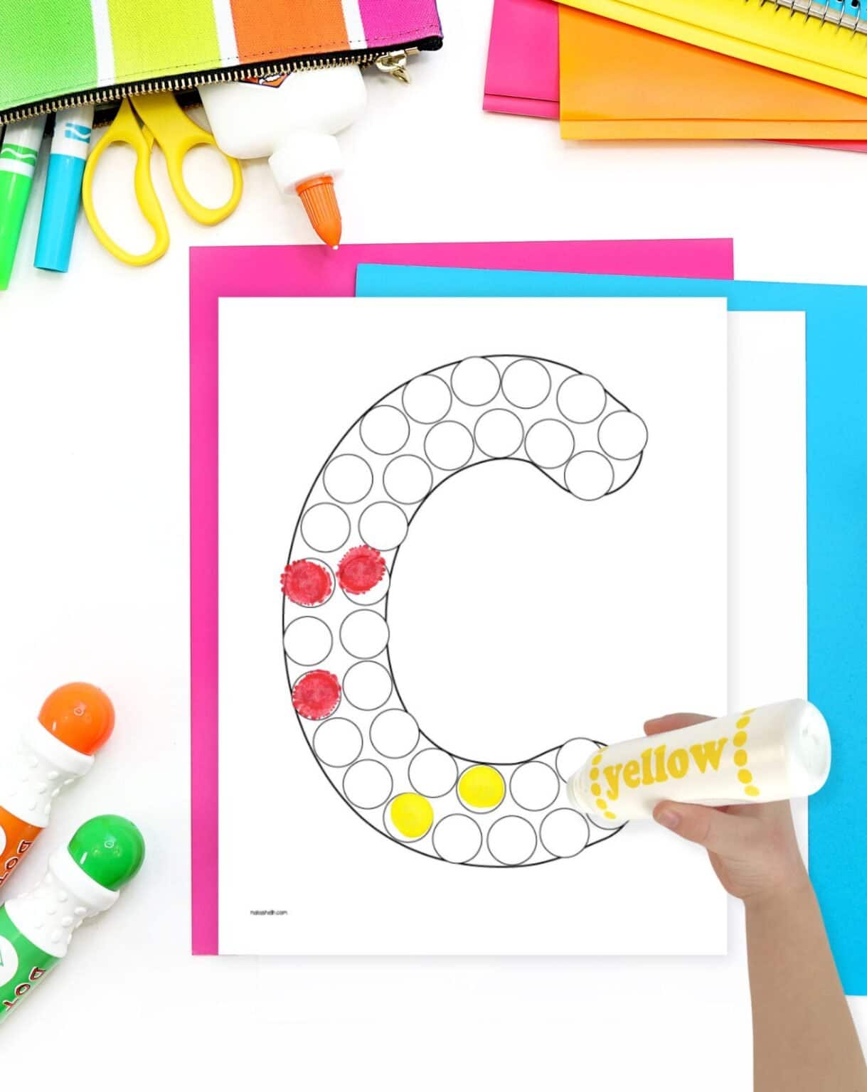 Free Printable Letter C Alphabet Dot Marker Pages - The Artisan Life