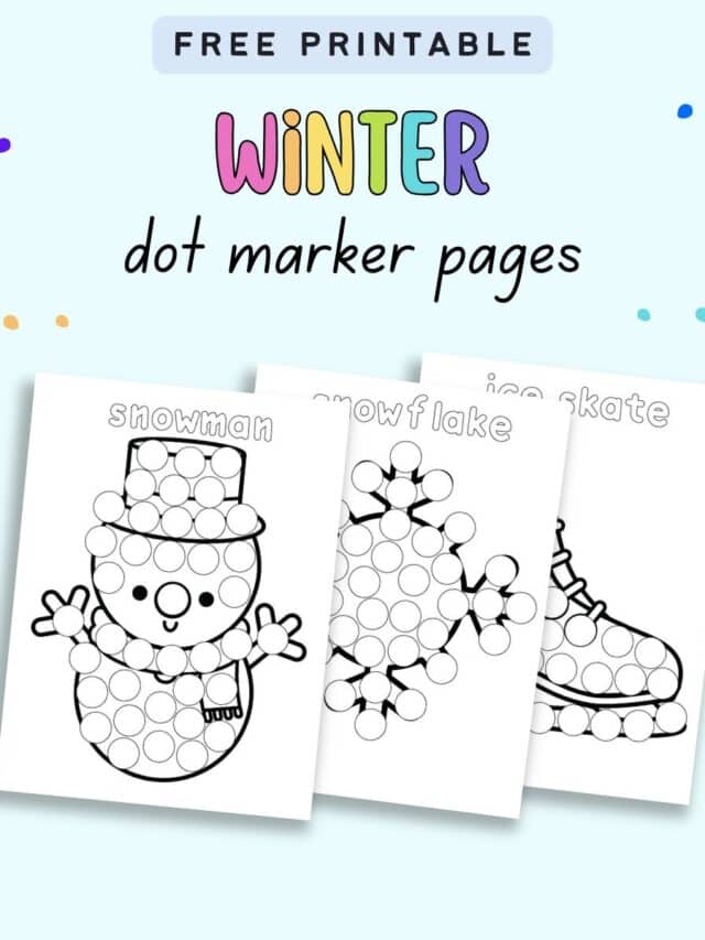 Free Printable Shapes Dot Marker Coloring Pages - The Artisan Life