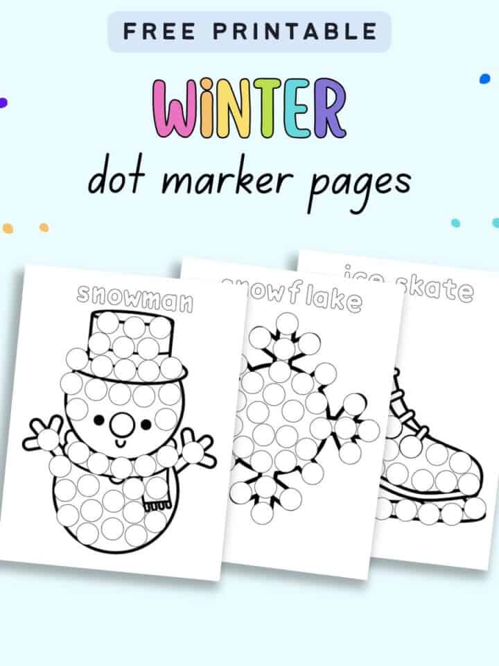 Free Printable Fall Dot Marker Pages with Vocabulary - The Artisan Life