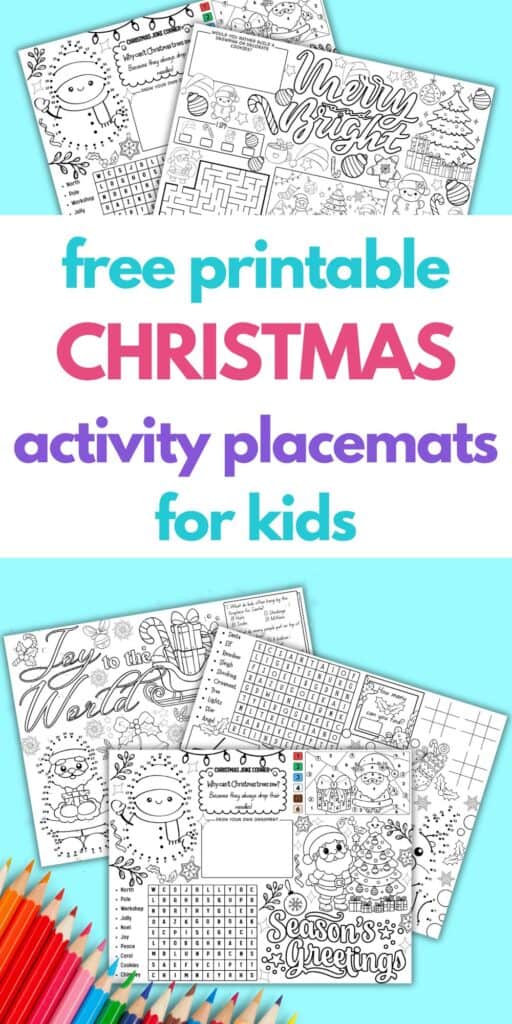 Free Printable Christmas Activity Placemats - The Artisan Life