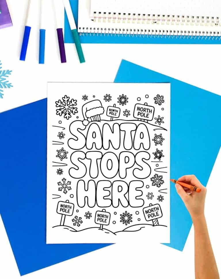 Free Printable Christmas Quote Coloring Pages - The Artisan Life