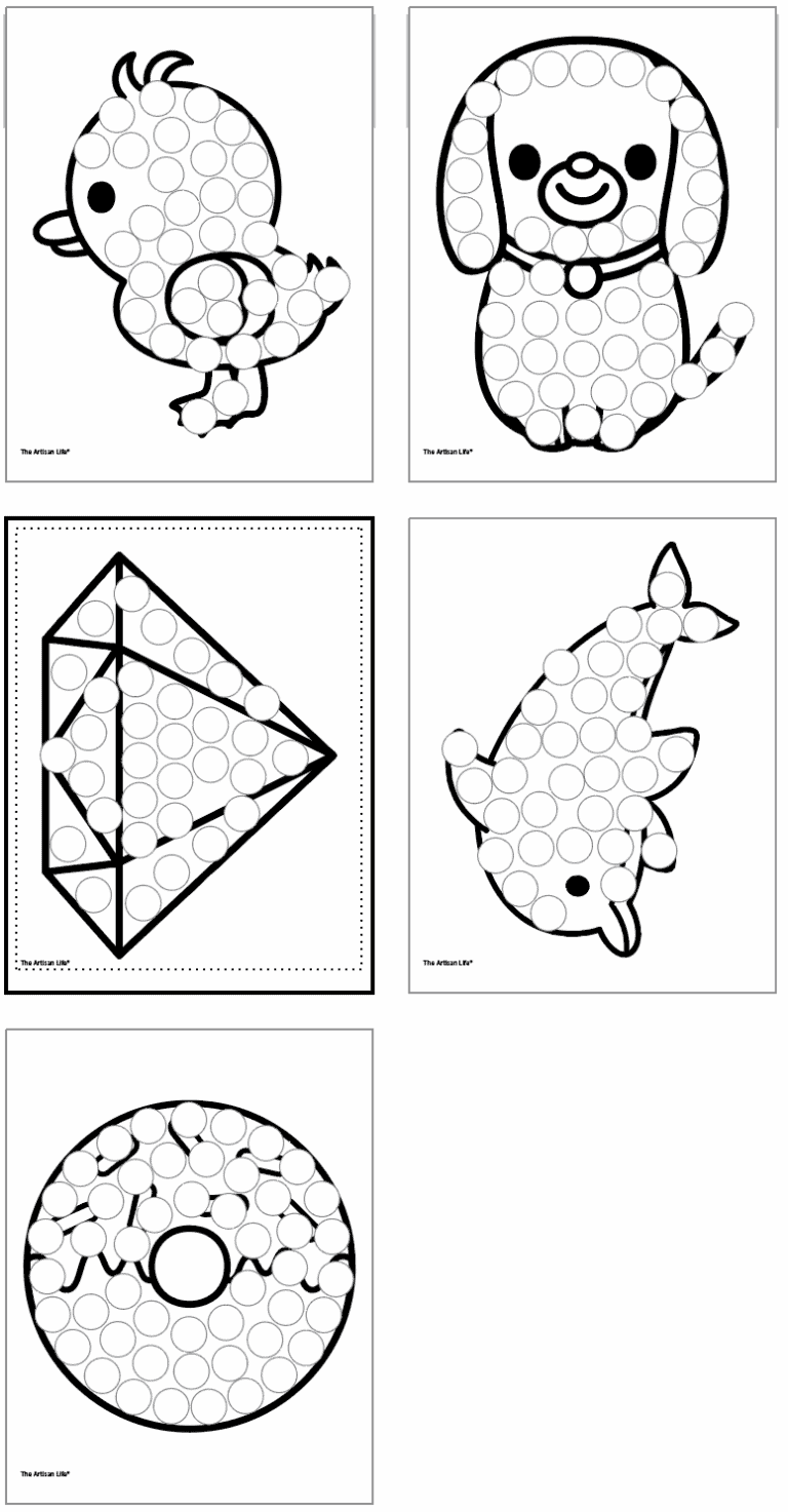 Free Printable Letter D Alphabet Dot Marker Pages - The Artisan Life