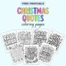 Free Printable Christmas Quote Coloring Pages - The Artisan Life