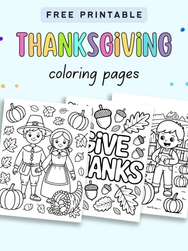 Free Printable Thanksgiving Tracing Worksheets - The Artisan Life