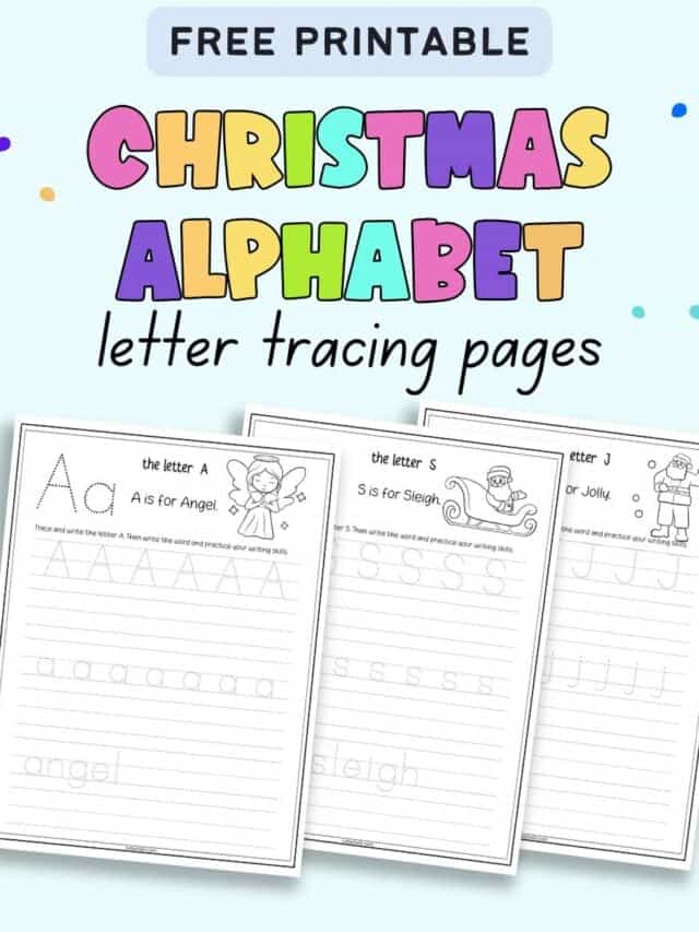 Free Printable Christmas Tracing Worksheets - The Artisan Life