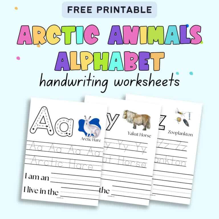 Free Printable Arctic Animals Alphabet Tracing Worksheets - The Artisan ...