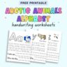 Free Printable Arctic Animals Alphabet Tracing Worksheets - The Artisan ...