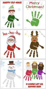 Free Printable Christmas Handprint Crafts - The Artisan Life
