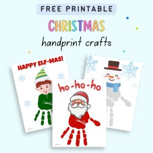 Free Printable Christmas Handprint Crafts - The Artisan Life