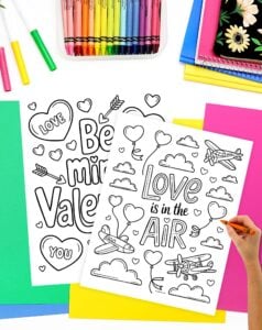 Free Printable Easy Valentine's Day Coloring Pages - The Artisan Life