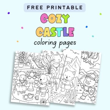 Free Printable Cozy Castle Friends Coloring Pages - The Artisan Life