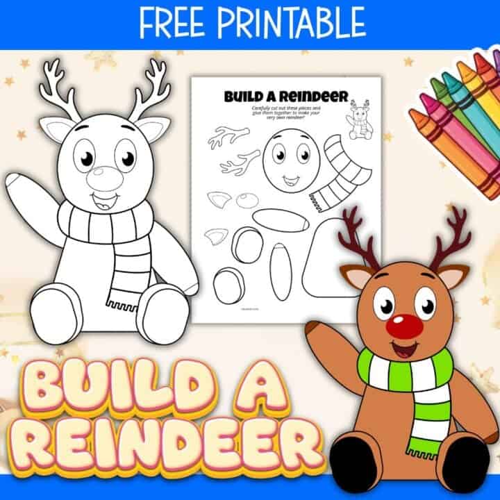 Free Printable Build a Reindeer Craft - The Artisan Life