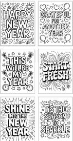 Free Printable New Year's Coloring Pages - The Artisan Life