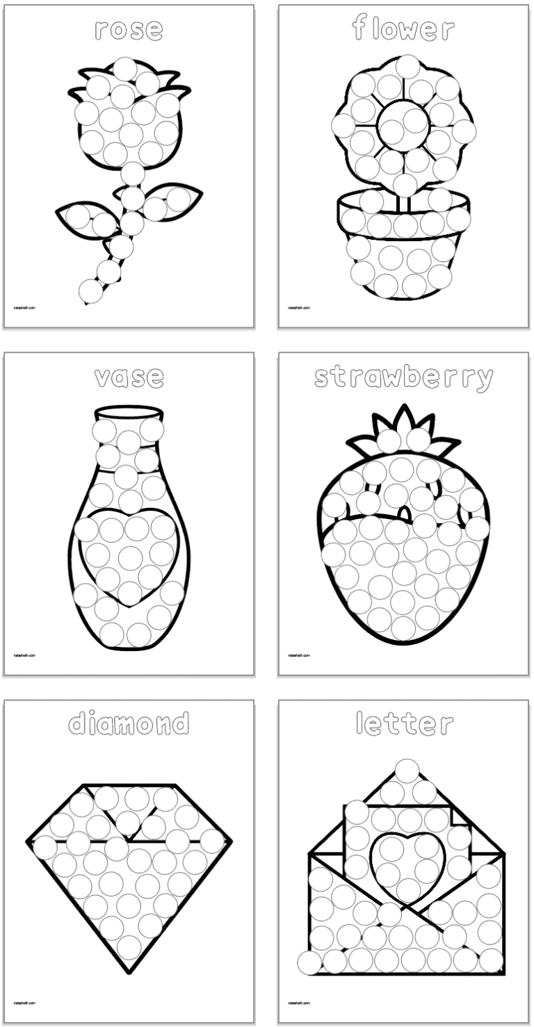 Free Printable Valentine's Day Dot Marker Pages - The Artisan Life