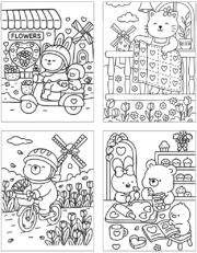 Cozy Valentine's Day Friends Coloring Pages - The Artisan Life