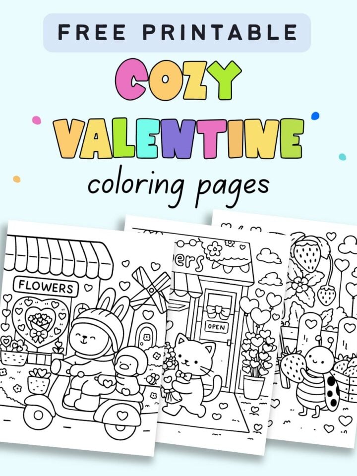 Free Printable Valentine Cut and Paste Craft - The Artisan Life