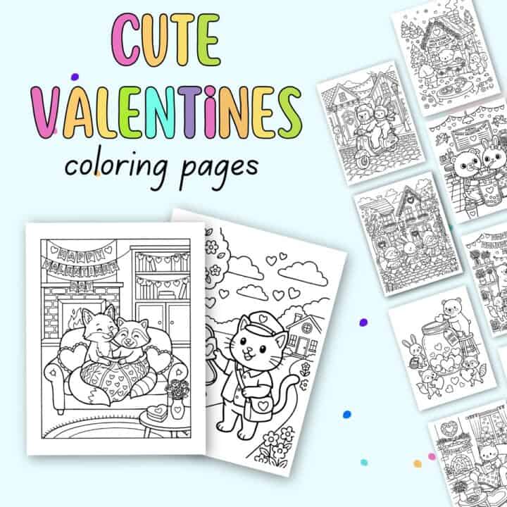 Cute & Cozy Valentine's Day Coloring Pages - The Artisan Life