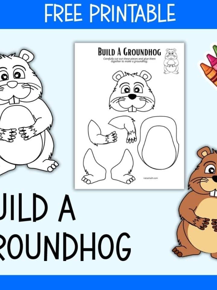 Groundhog Day Vocabulary Cut & Paste Worksheet - The Artisan Life