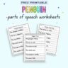Free Printable Penguin Parts of Speech Worksheets - The Artisan Life