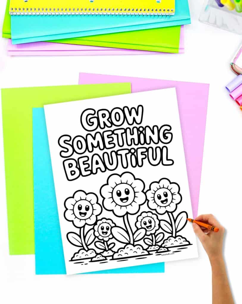 Spring Quote Coloring Pages - The Artisan Life
