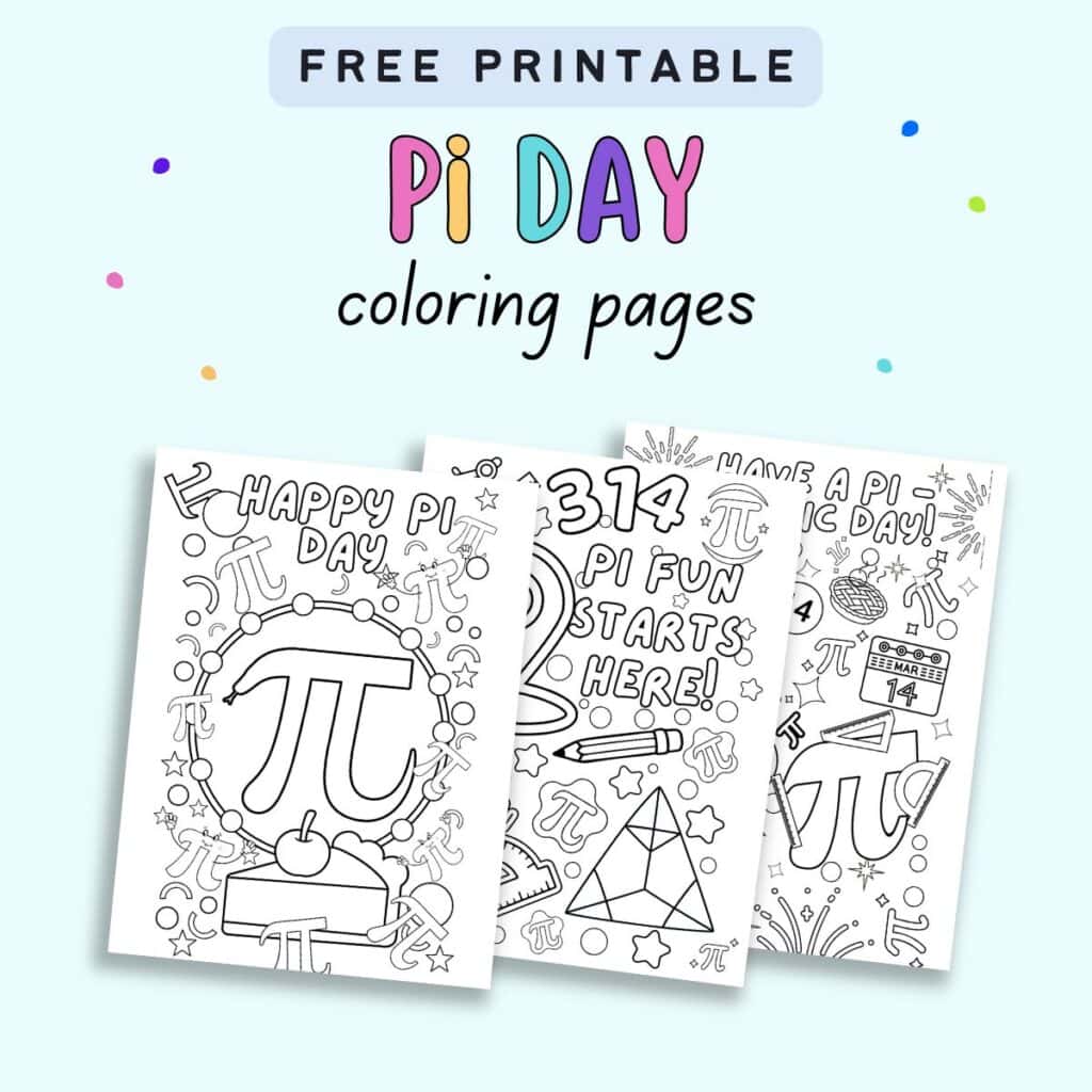 Free Printable Pi Day Coloring Pages - The Artisan Life