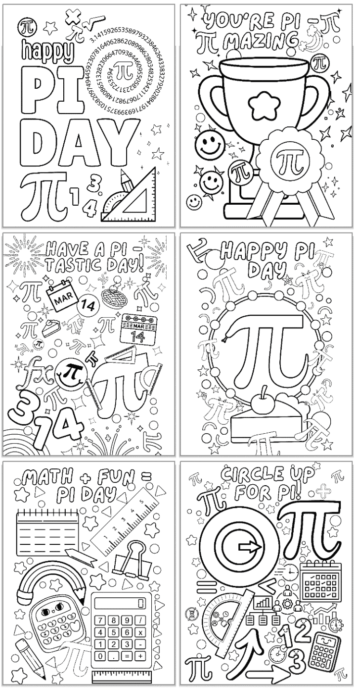 Free Printable Pi Day Coloring Pages - The Artisan Life