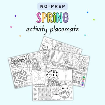 Free Spring Activity Placemats - The Artisan Life