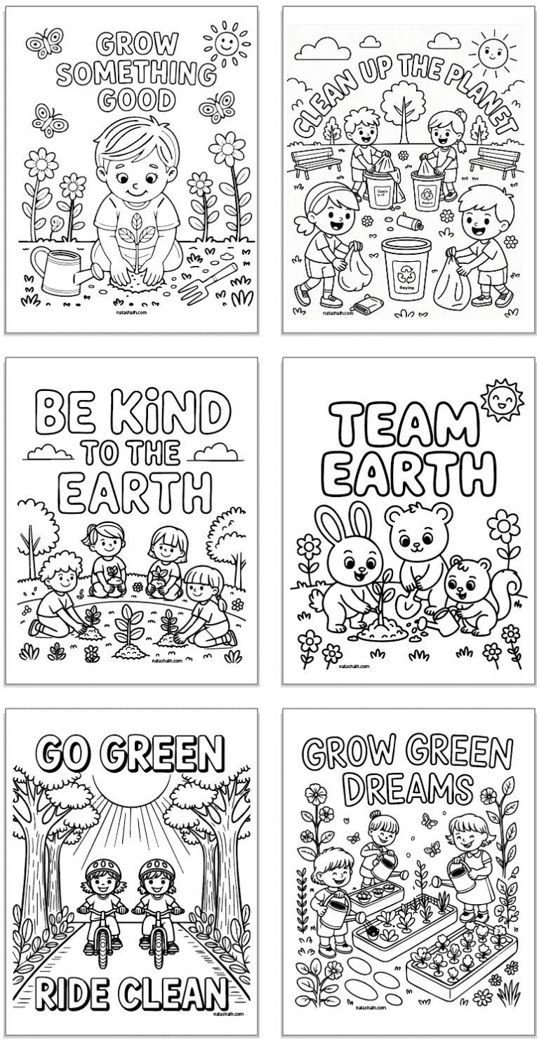 Cute Earth Day Coloring Pages - The Artisan Life