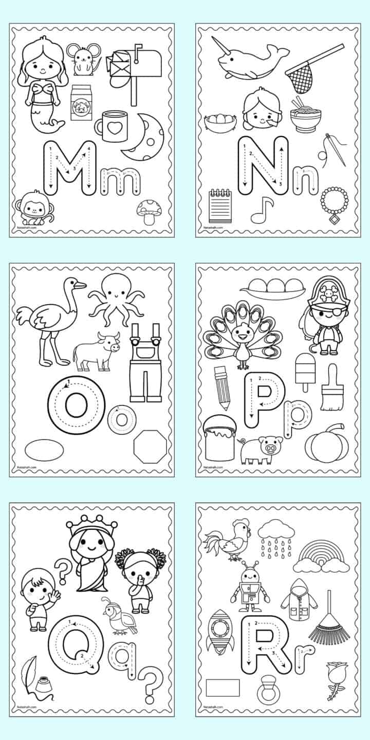 Free Printable Alphabet Coloring Book A-Z - The Artisan Life