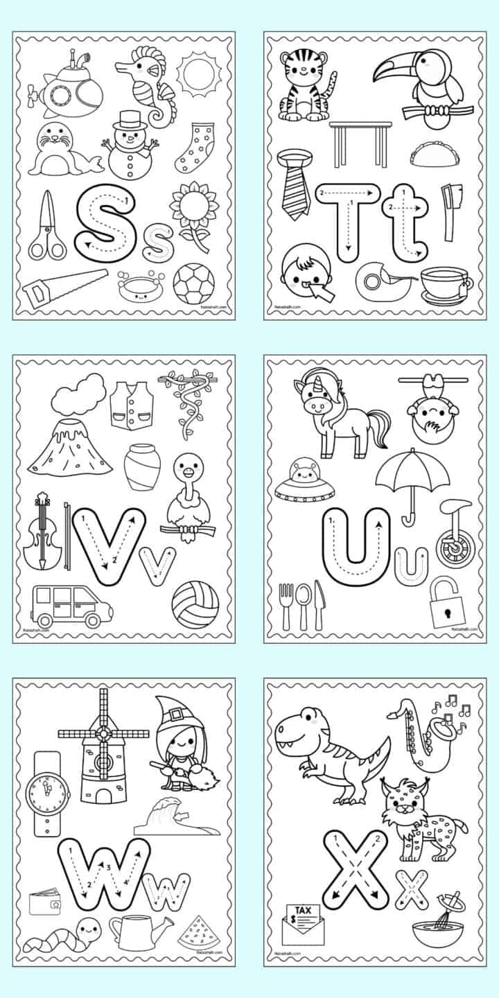 Free Printable Alphabet Coloring Book A-Z - The Artisan Life