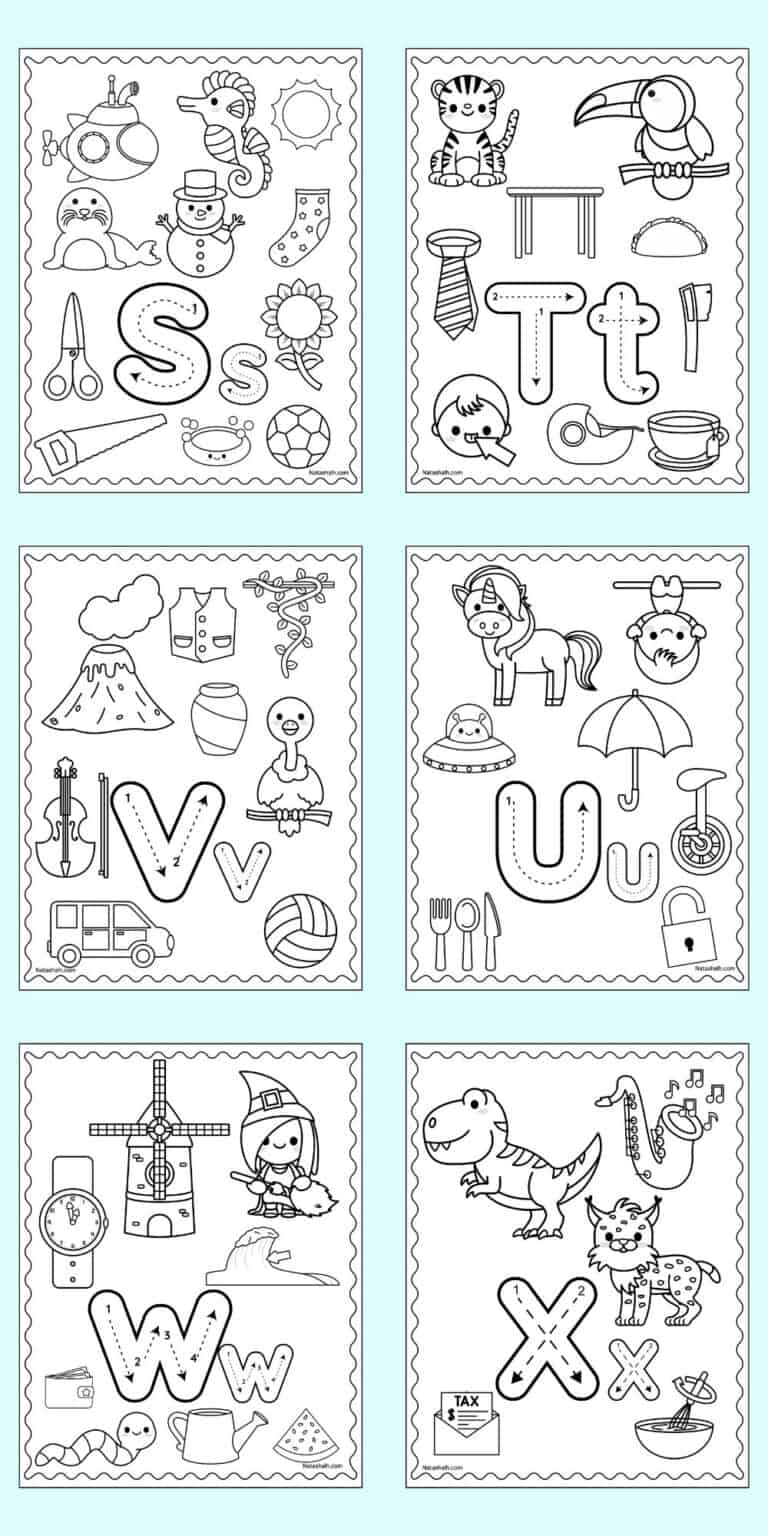 Free Printable Alphabet Coloring Book A-Z - The Artisan Life