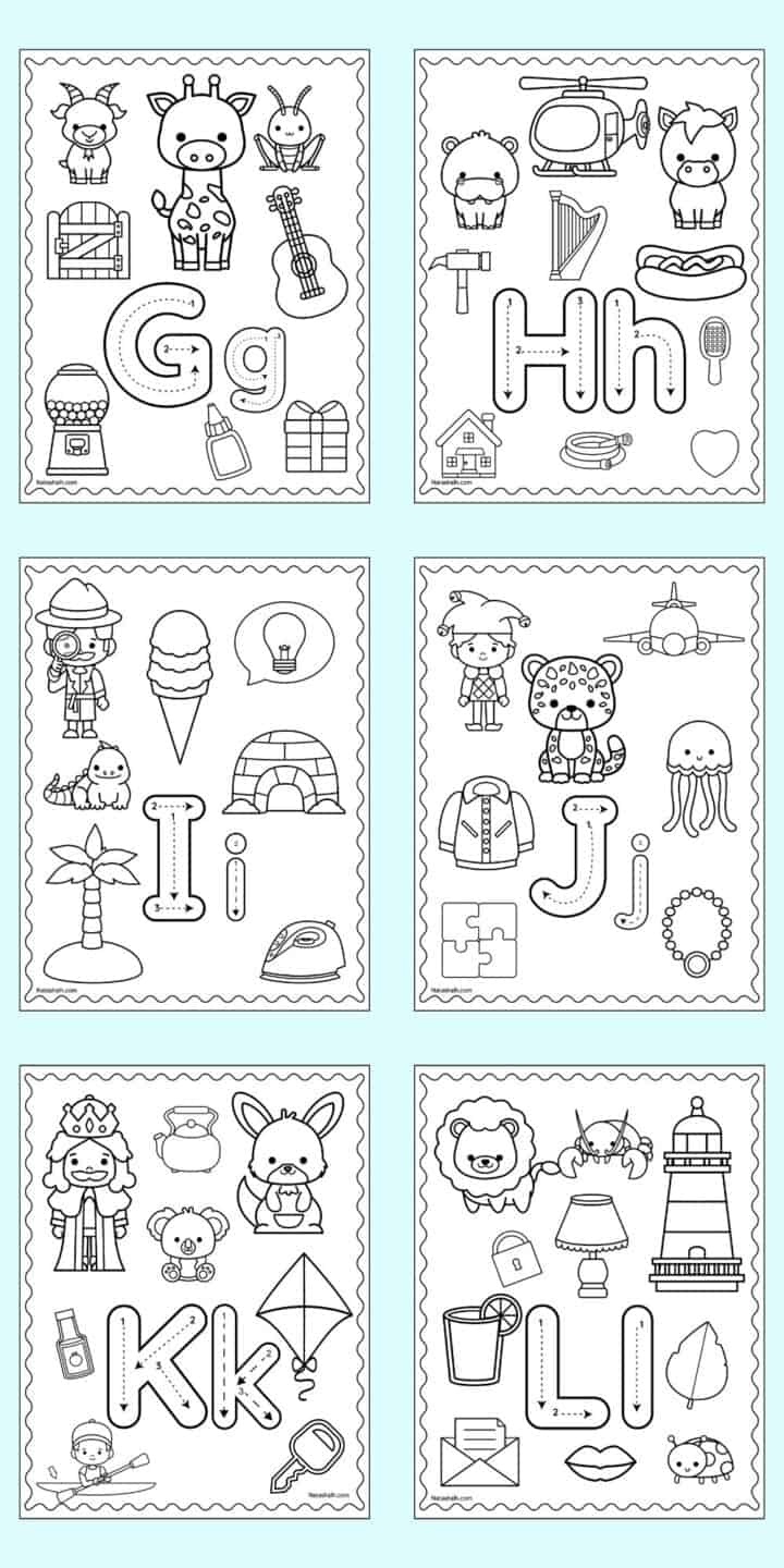 Free Printable Alphabet Coloring Book A-Z - The Artisan Life