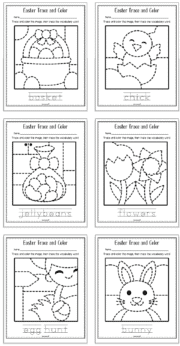 Free Printable Easter Trace & Color Worksheets - The Artisan Life