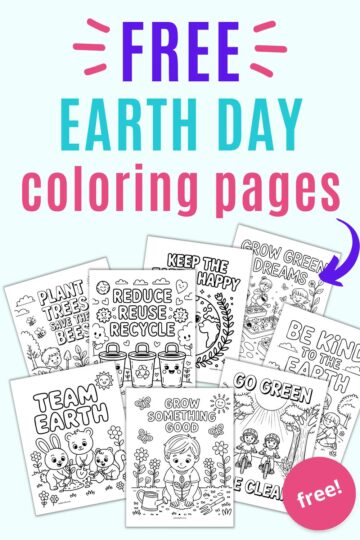 Cute Earth Day Coloring Pages - The Artisan Life