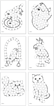 Pet Themed Dot Marker Coloring Pages - The Artisan Life