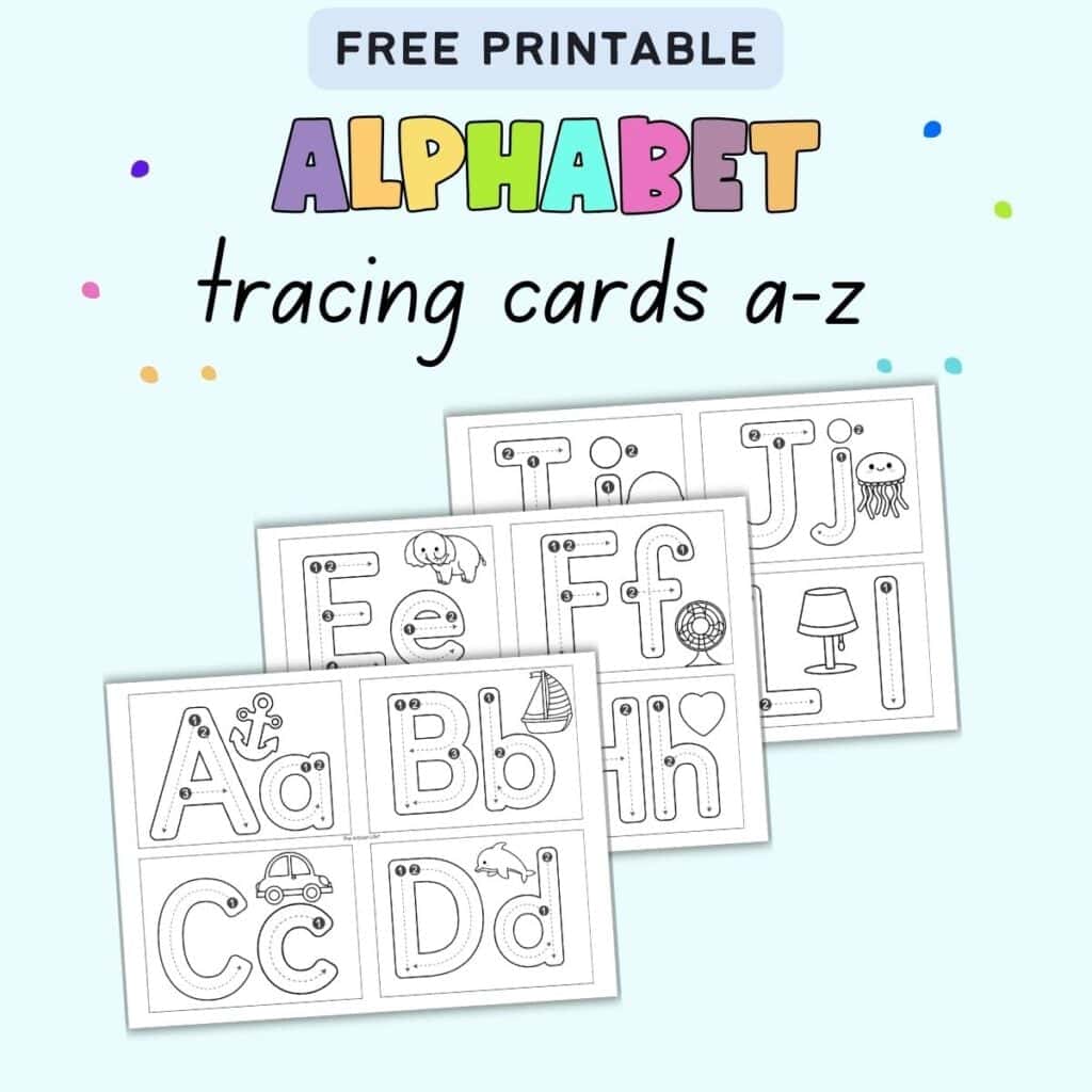 Free Printable Alphabet Tracing Cards - The Artisan Life