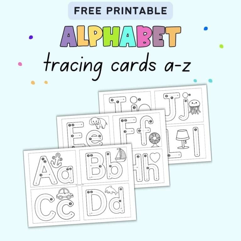 Free Printable Alphabet Tracing Cards - The Artisan Life
