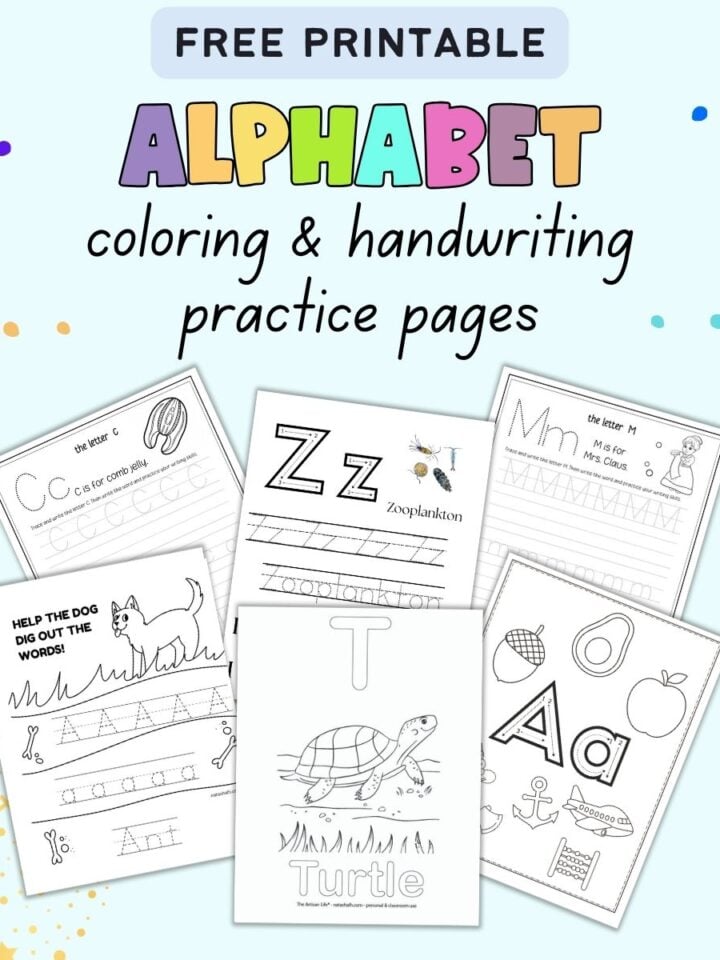 Free Printable Alphabet Handprint Crafts - The Artisan Life