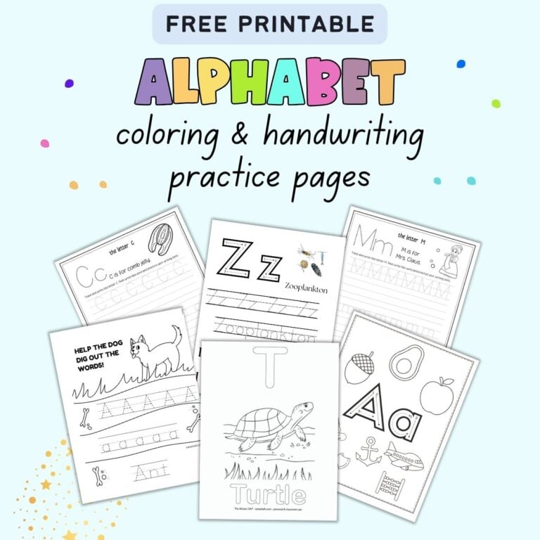 Free Printable Alphabet and Handwriting Worksheets - The Artisan Life