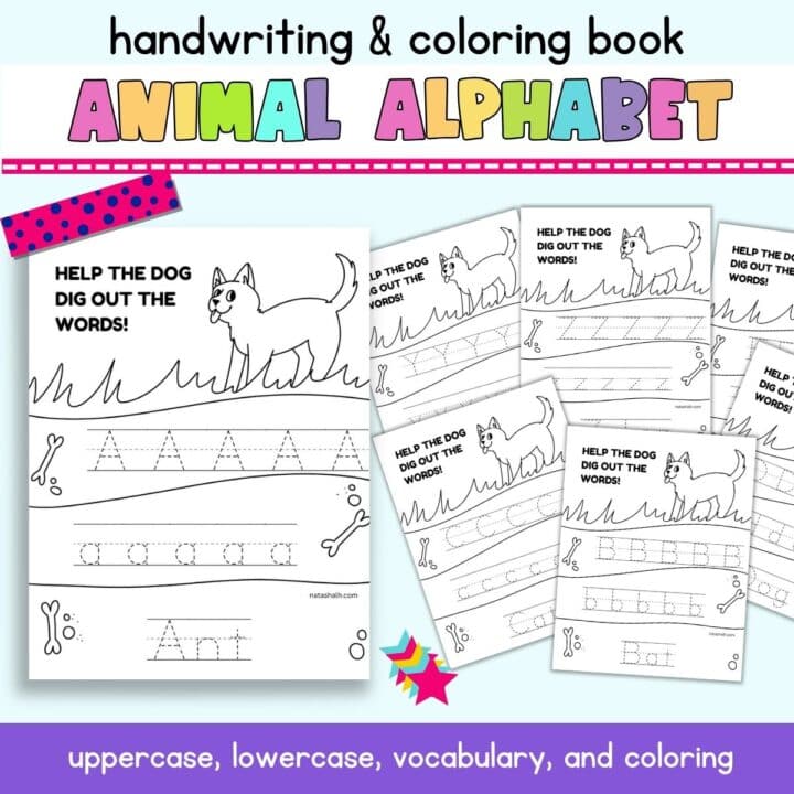 Free Printable Animal Alphabet Handwriting Practice Pages - The Artisan ...