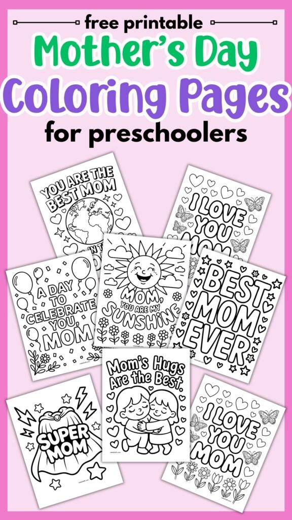 Mother's Day Coloring Pages for Preschool - The Artisan Life